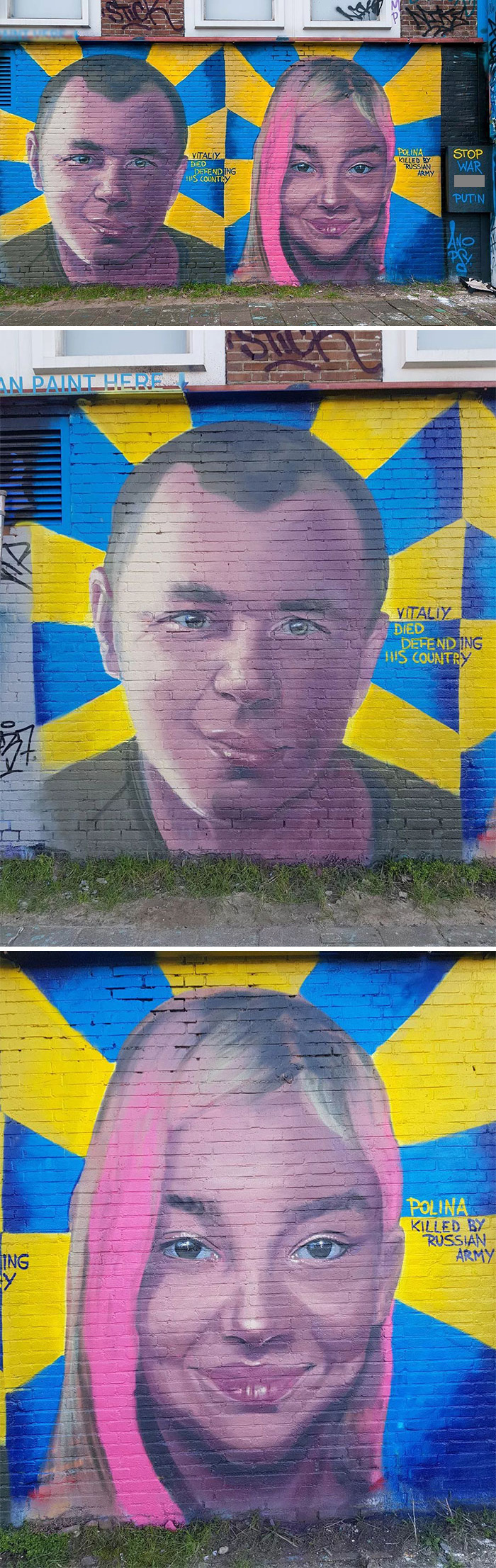 Graffiti against the war on Ukraine - Graffid