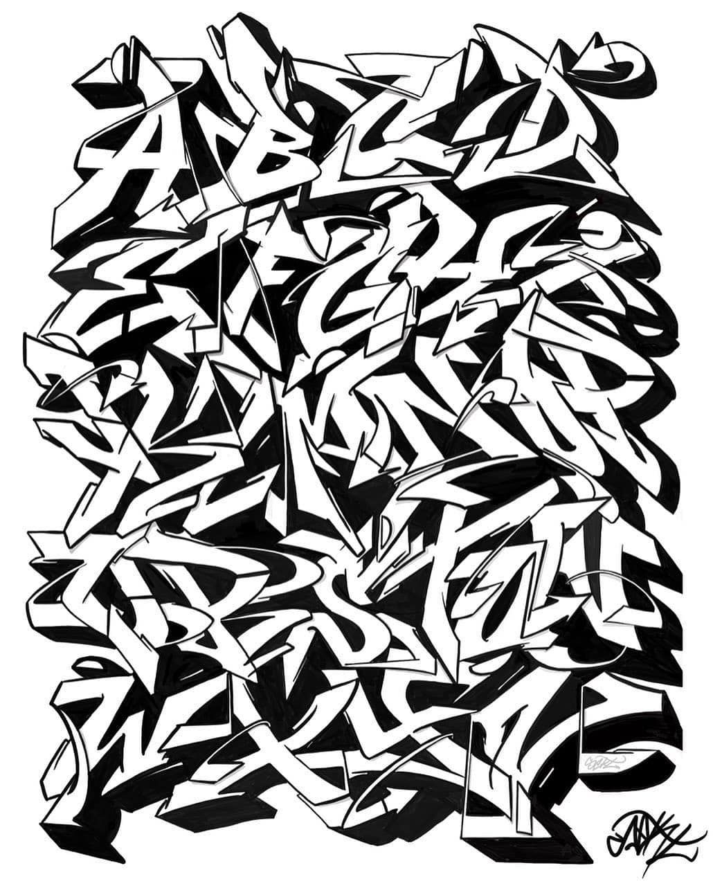 100 examples of graffiti alphabets letters for you! - Graffid